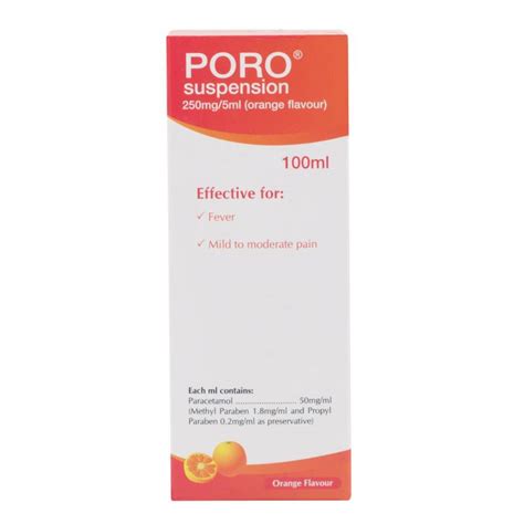 Buy Poro 250mg5ml Suspension 100ml Strawberry Uses Dosage Side
