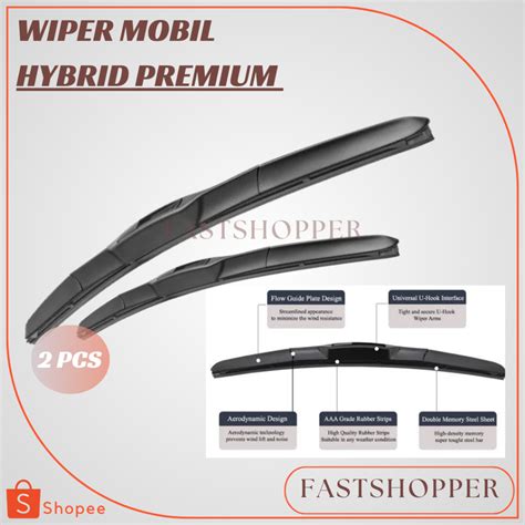 Jual WIPER MOBIL HYBRID PREMIUM 1 SET HONDA MOBILIO HONDA BRIO