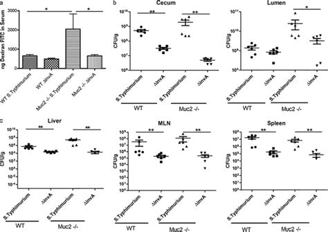 The Mucin Muc2 Limits Pathogen Burdens And Epithelial Barrier