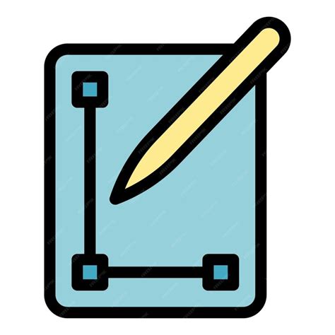 Premium Vector Vector Digital Pen Icon Outline Vector Tablet Design Draw Signature Color Flat