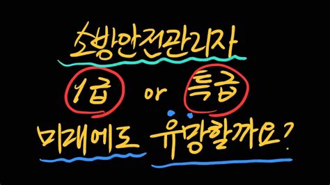 특급 1급 소방안전관리자 자격의 미래는 유망할까요 Youtube