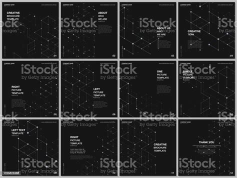 스퀘어 포맷의 브로셔 레이아웃은 스퀘어 플라이어 전단지 브로셔 디자인 보고서 프리젠 테이션 잡지 표지디자인 템플릿을 다룹니다 과학 의학 연구 분자 연결 구조 0명에 대한