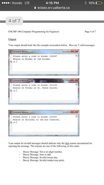 Solved ENCMP 100 Computer Programming For Engineers Chegg