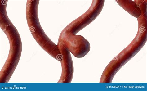 3d Rendering Of An Isolated Saccular Aneurysm Stock Illustration Illustration Of Science