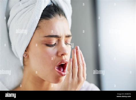 Check Up On Your Oral Hygiene A Beautiful Young Woman Checking Her