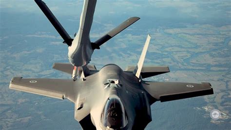 F 35a Conducts Air To Air Refuelling Youtube