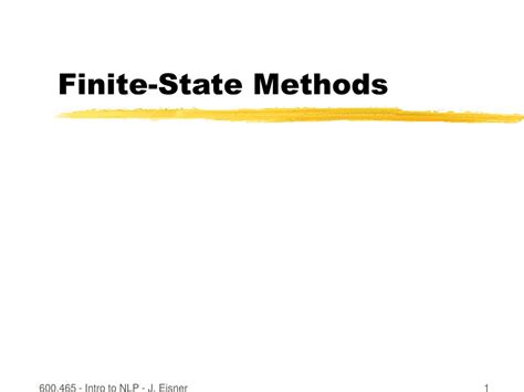 Ppt Finite State Methods Powerpoint Presentation Free Download Id3861017
