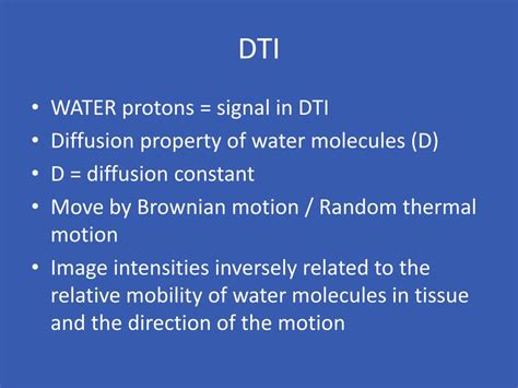 PPT DIFFUSION TENSOR IMAGING PowerPoint Presentation Free Download ID 3133106