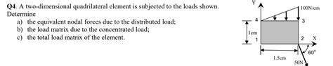 Solved Q4 A Two Dimensional Quadrilateral Element Is