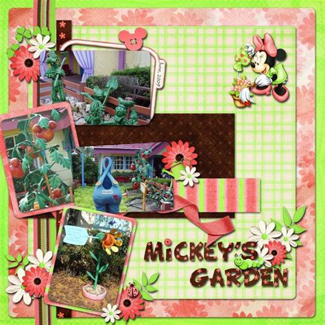 Mickeys Garden Mousescrappers Disney Scrapbooking Gallery