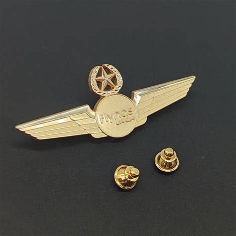 Custom Classic Retro Gold Silver Nickel Plated 3d Wing Shaped Airline