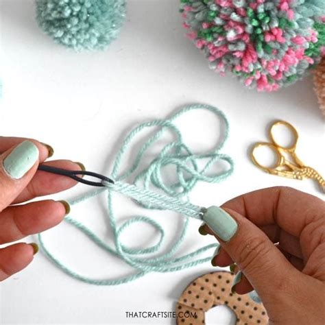 How To Make Pom Poms With A Diy Cardboard Template How To Make A Pom