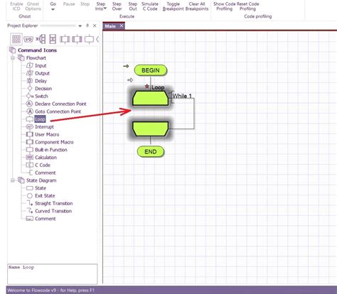 Parpadeo De Un Led Flowcode Domochip
