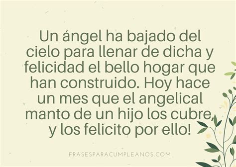 Frases Para Primer Mes De Nacido Frases Cumple