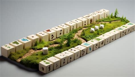 Premium Ai Image A 3d Render Of A Series Of Dominoes Each With An Environmental Element