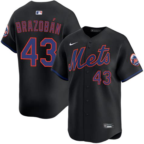 Huascar Brazobán New York Mets Alternate Black Limited Jersey By Nike® Official Mlb®