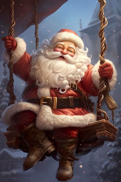 Premium Ai Image Beautiful Santa Claus Vintage Watercolor Painting