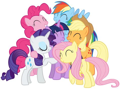 Mane Six Group Hug In Twilights Mind By Tardifice On Deviantart