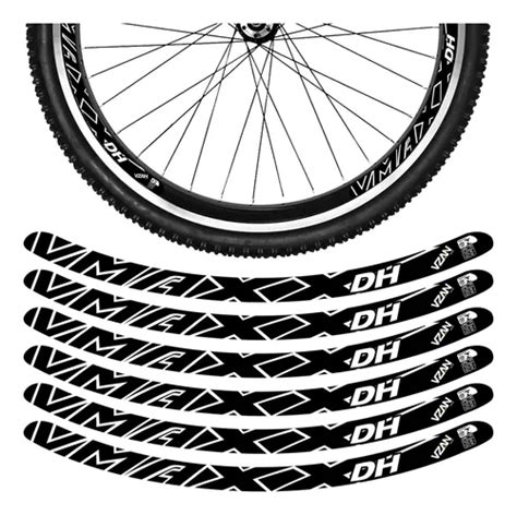 Kit 12 Adesivos Bike Roda Aro 24 26 29 Freio V Brake Preto MercadoLivre