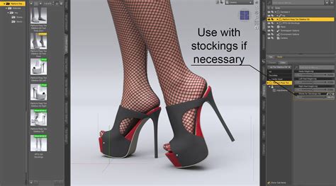 Platform Peep Toe Stilettos For Genesis 9 8 And 81 Female Daz 3d