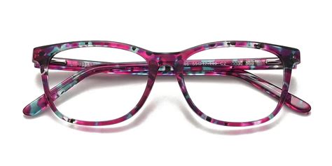 Nicole Purple Tortoise Rectangle Eyeglasses