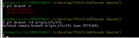 Remove Git Tf Tracked Branch After A Move From Standard Tf Service