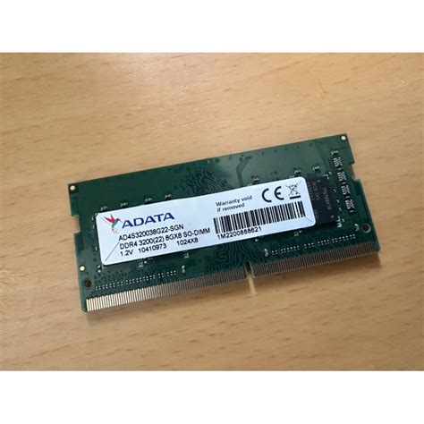 威剛 Adata Ddr4 3200 Pc 相容 2933 8g Ram 筆電用 記憶體 全新台灣公司貨限oh1314 蝦皮購物