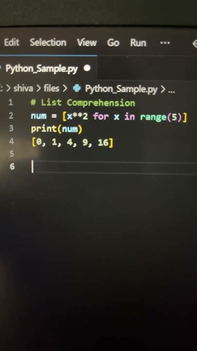 List Comprehension Example Pythonprogramming Python Youtube
