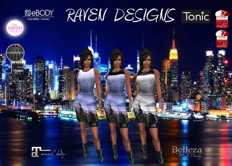 Second Life Marketplace Ny Skyline Lace Dress Fatpack