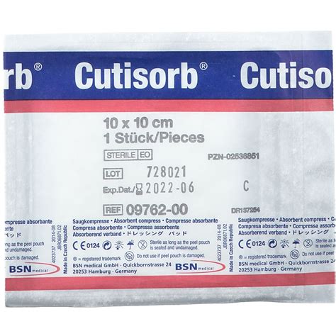 Cutisorb® Compresse Absorbante Stérile 10 Cm X 10 Cm 1 Pcs Redcare