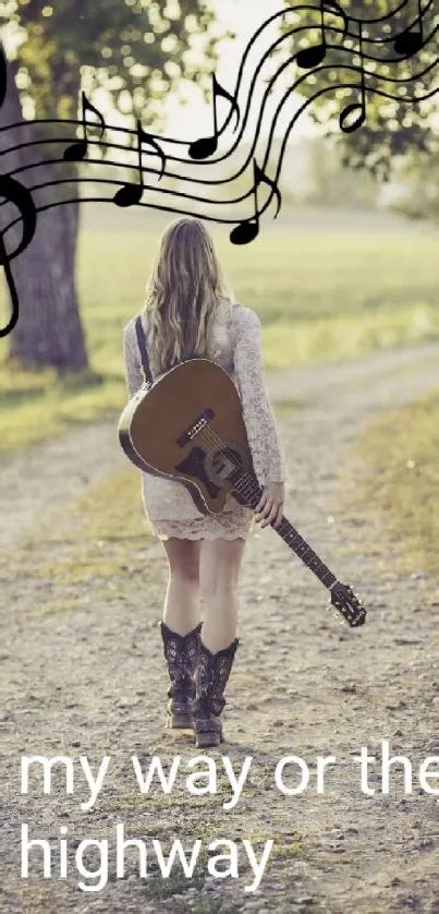 Country Road Music Wallpaper Free Download
