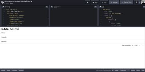 Bug Report Data Table S Hide Default Header Not Working On Mobile