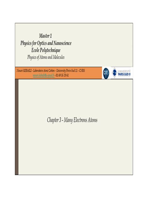 Lecture 3 Many Electron Atoms Pdf Atoms Electron