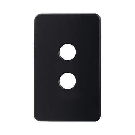 Sal Pixie Ambience 2 Gang Switch Cover Black Swac2sgb