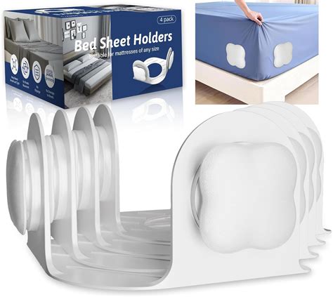 Flelano Sheet Holders 4 Packbed Sheet Grippers One Size