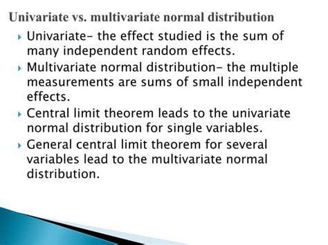 Multivariate And Conditional Distribution Ppt