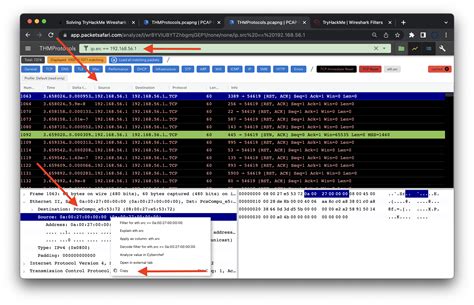 Solving Tryhackme Wireshark Filters Room With Packetsafari Part I Protocol Filters