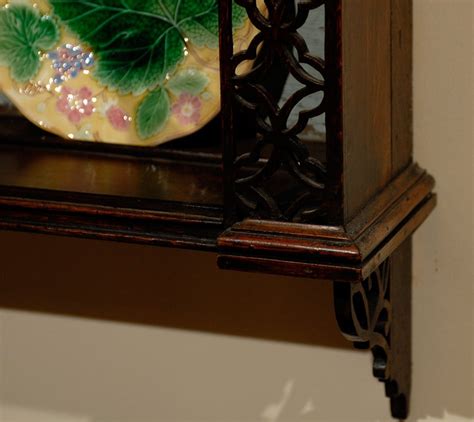 Gorgeous English Fretwork Shelf Worked In Chippendale Style For Sale At