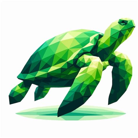 Premium Vector Modern Digital Art Geometric Turtle