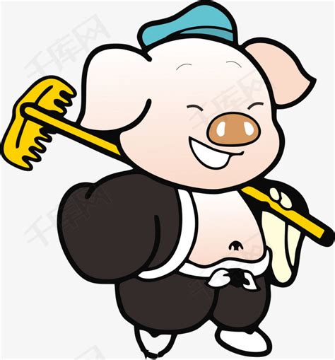 手绘可爱卡通猪八戒素材图片免费下载 千库网