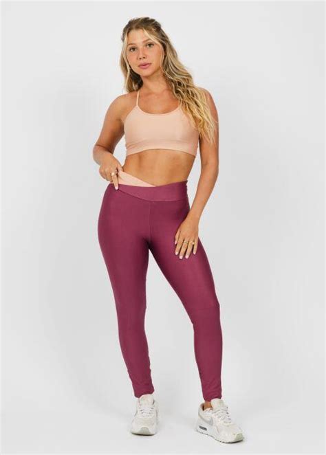 Comprar Conjunto Legging Básica Sofia Amêndoa Amora Dalu Fitness Atacado Facilitado