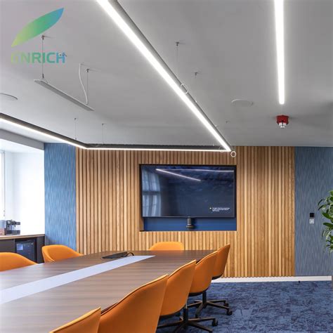 Customized Size Suspended Rectangle Led Linear Pendant Light With 0 10v Dimming Led Linear