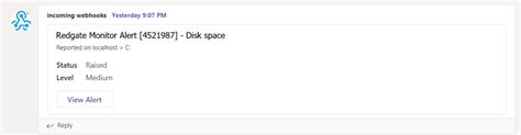 Custom Webhook Messages Redgate Monitor 14 Product Documentation