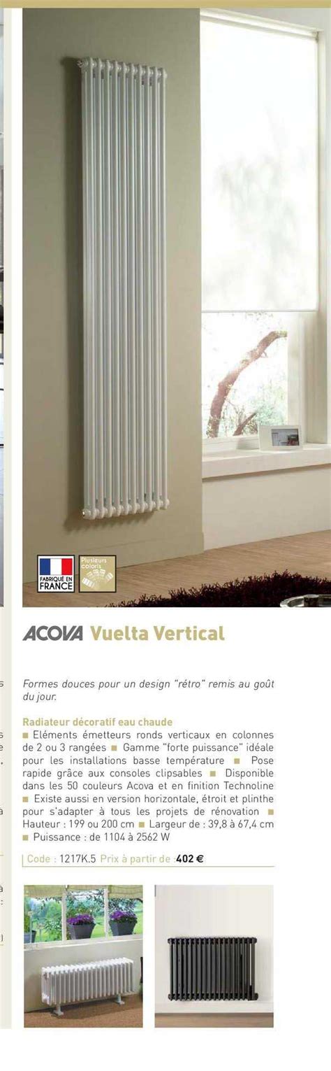 Promo Radiateur Décoratif Eau Chaude Vuelta Vertical chez Richardson