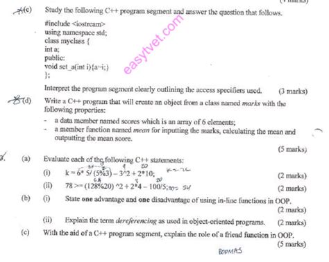 F C Study The Following C Program Segment And StudyX