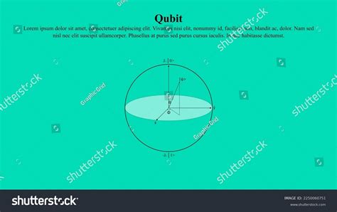 Visualization Qubit Monochrome Plain Background Stock Vector Royalty Free 2250060751