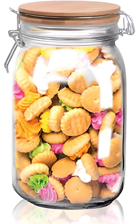 ᐉ Банка Snt для сипучих продуктів з бамбуковою кришкою на затиску 1 5 л 7088 5 • Краща ціна в