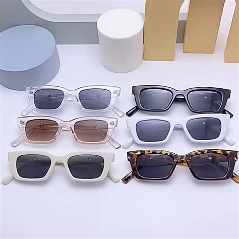 Sunglasses For Women New Rectangle Narrow Retro Frame Glasses For Men Small Square Narrow