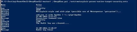 deepbluecli powershell module for threat hunting security investigation