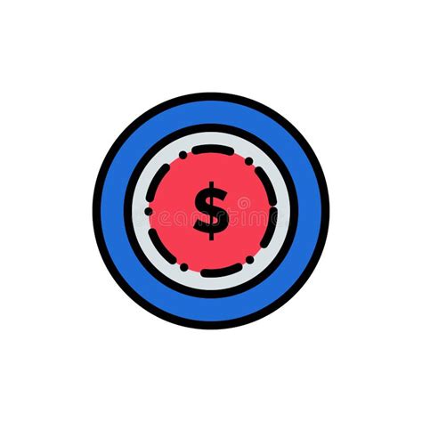 American Dollar Money Flat Color Icon Vector Icon Banner Template Stock Vector Illustration